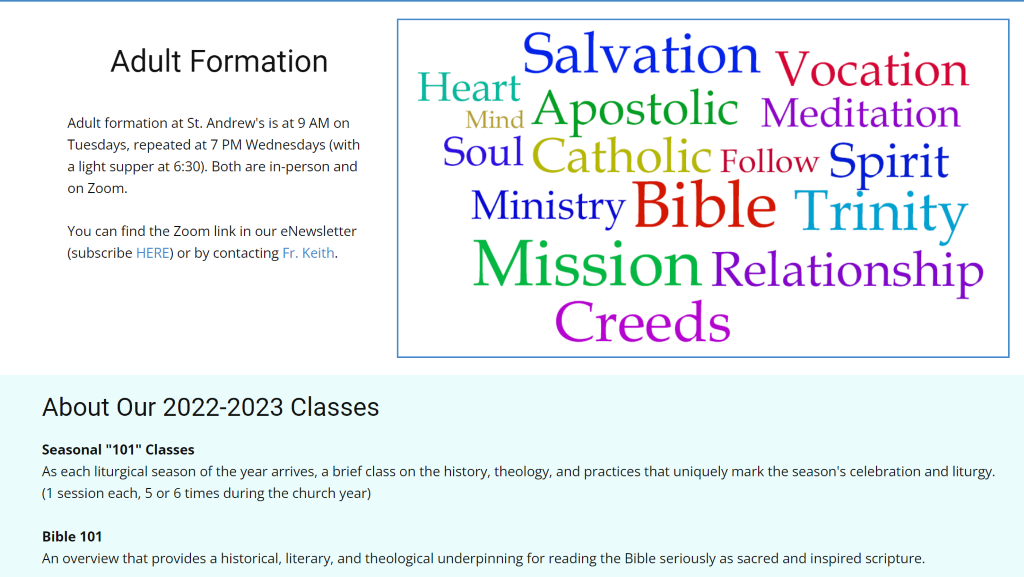 Adult Formation - St. Andrews Episcopal Church Omaha