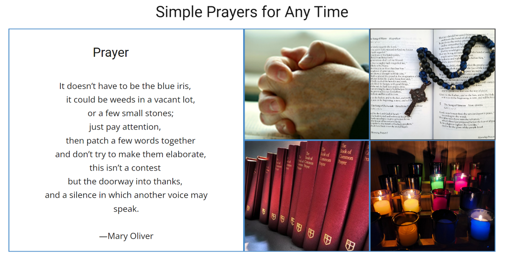 Simple Prayers for Any Time - St. Andrews Episcopal Church Omaha